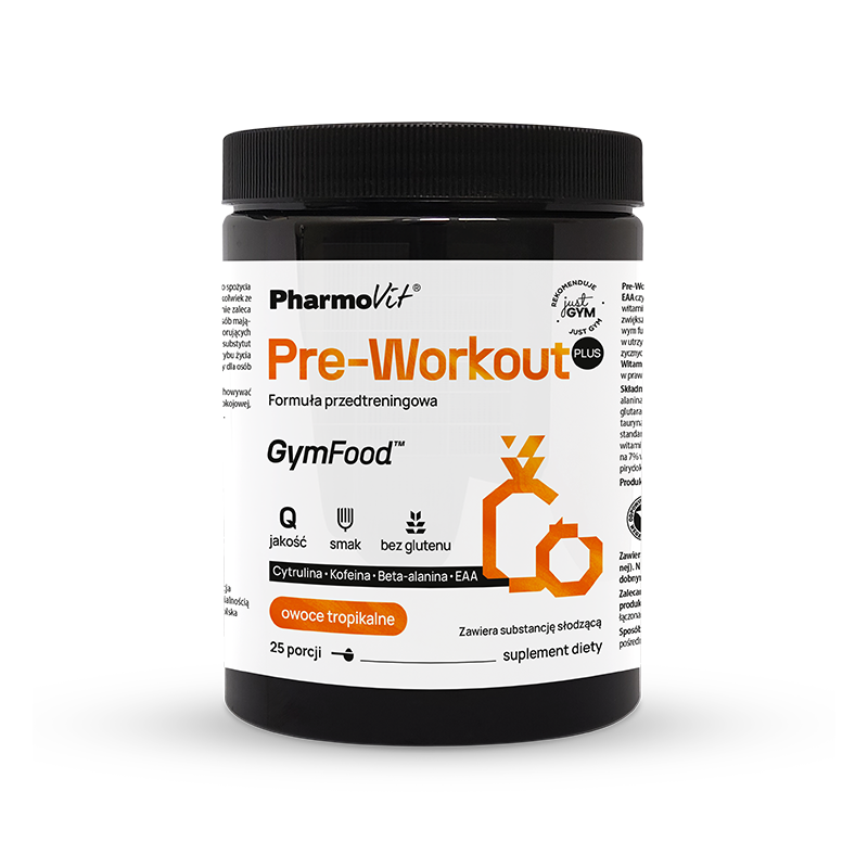 Pre-Workout Plus (tropical fruits) 500 g | GymFood PV - Pharmovit.pl